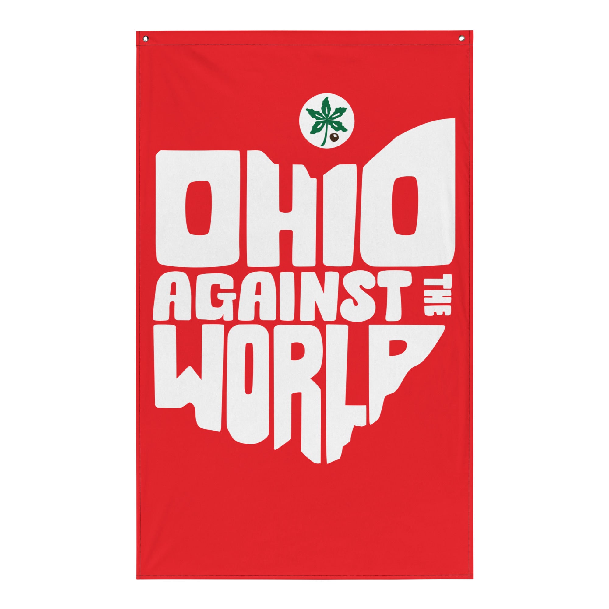 "Ohio Against the World" Flag Red Vertical – Seeker